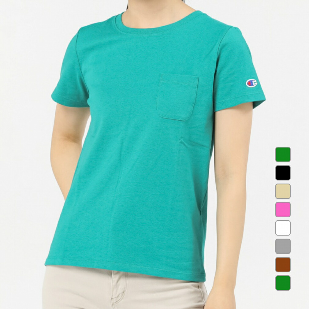 【楽天市場】チャンピオン レディース 半袖 Tシャツ SHORT SLEEVE POCKET T-SHIRT CW-X336 スポーツウェア Champion：アルペン楽天市場店