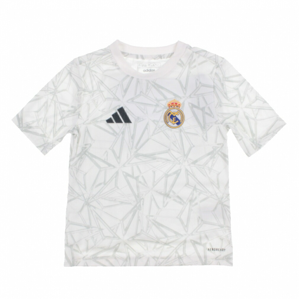 【楽天市場】アディダス ジュニア(キッズ・子供) サッカー/フットサル ライセンスシャツ レアル・マドリード プレマッチ ジャージー 24/ ...