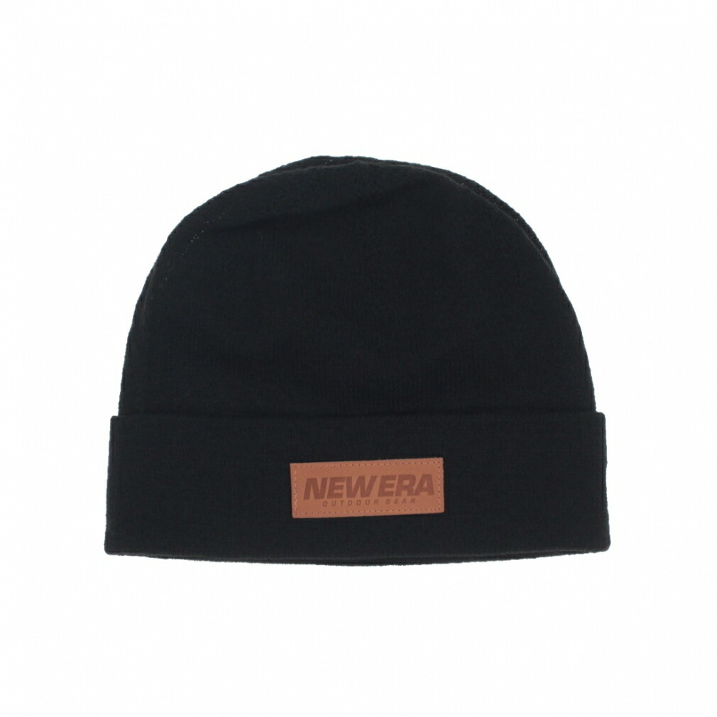 【楽天市場】最大10％OFFクーポン 【2/1】 ニューエラ トレッキング 帽子 OD CUFF KNIT WG LTHR PATCH BLK ...