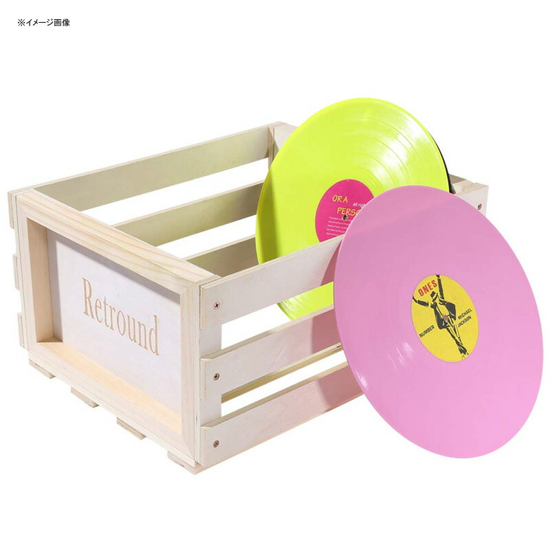 【楽天市場】木箱 ウッド ケース クレート レコードサイズ Retround Wooden Crate for Vinyl Record ...