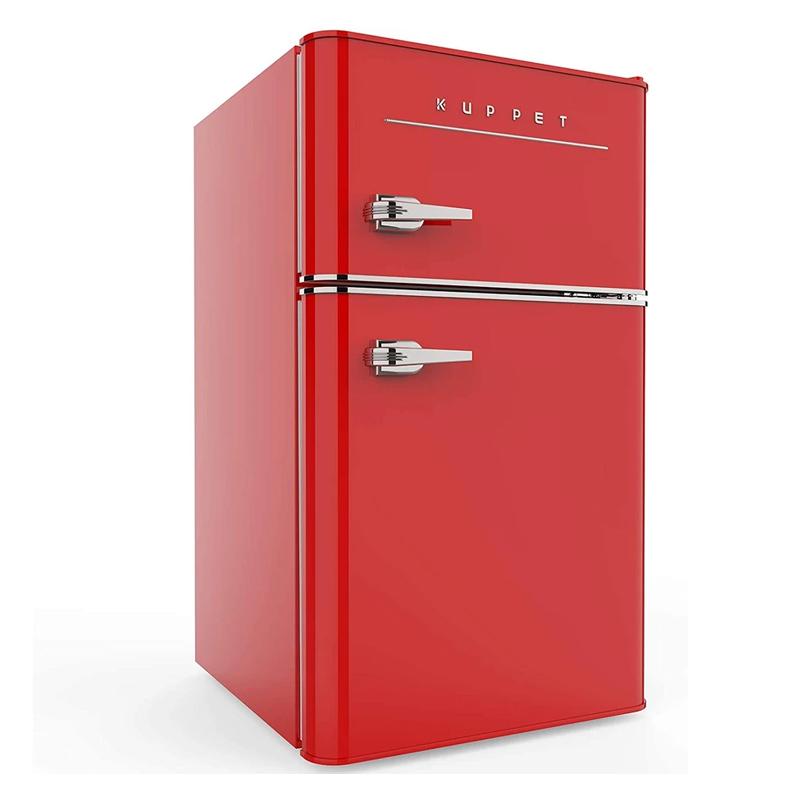 【楽天市場】冷蔵庫 冷凍庫付 2ドア コンパクト 90L レトロ KUPPET Retro Mini Refrigerator 2-Door ...