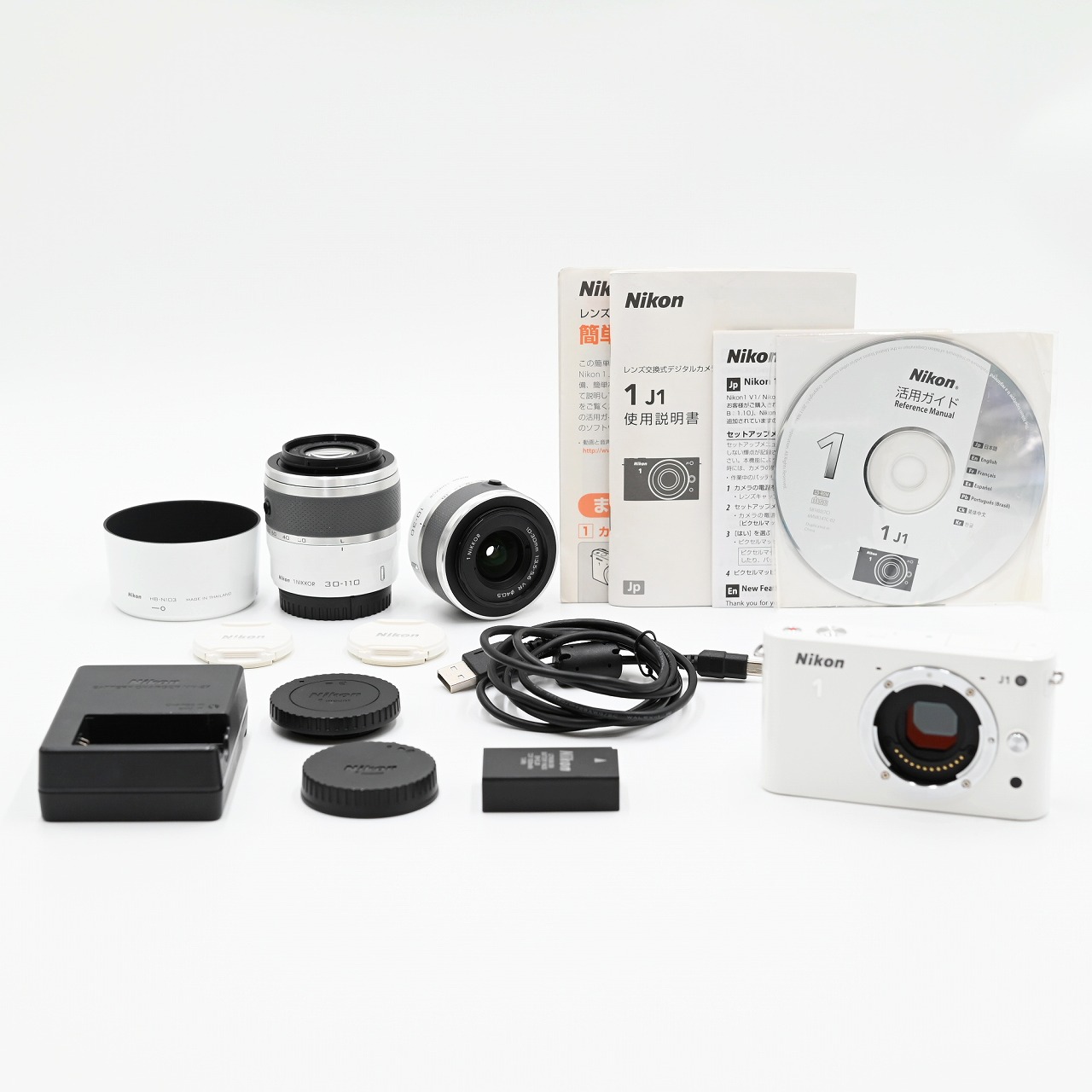 【楽天市場】Nikon ミラーレス一眼カメラ Nikon 1 ニコンワン J1 ジェイワン ダブルズームキット ホワイトN1 J1WZ WH ミラーレス一眼レフカメラ 【中古 ...