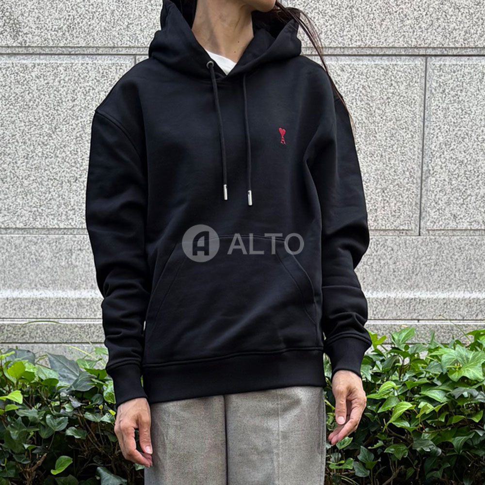 【楽天市場】★2025-2026秋冬物モデル★ AMI PARIS アミ パリス BFUSW235U 730 パーカー フーディー トレーナーハートロゴ刺繍 長袖 ブラック レディース ...