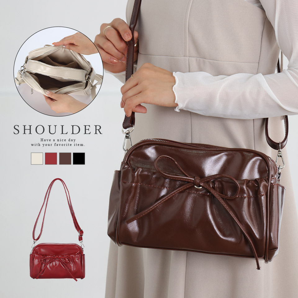 【楽天市場】ショルダーバッグ レディース ショルダー ミニショルダー ミニ 小さめ リボン バレエコア 合皮 レザー おしゃれ かわいい アリー：ALTROSE