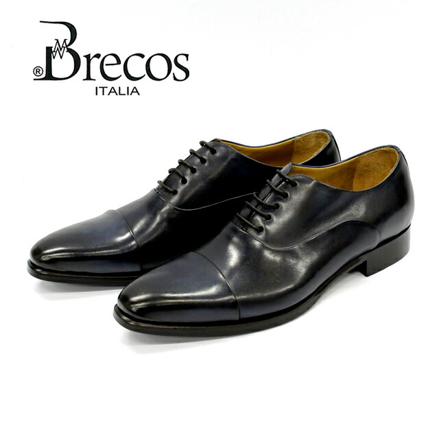 【楽天市場】革靴 メンズ ビジネス 本革 紳士靴Brecos ブレコス 11279 本革 イタリア製 ビジネス ストレートチップ レザーソール ネイビー マッケイ カジュアル スーツ ジャケ ...