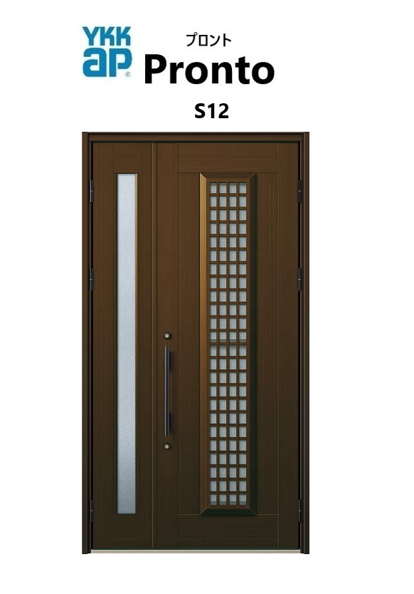 【楽天市場】YKKAP 玄関ドア プロント S12 スマートコントロールキー 親子 通風 W1235 H2330 ykk リフォーム DIY：サッシ激安専門店 こんな安いの？