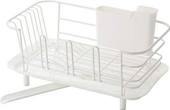 【楽天市場】リス 66122 水切りかご ワイヤー スリム ホワイト W39.5×D22×H20.7cm H&H ディッシュドレイナー：everystyle神戸