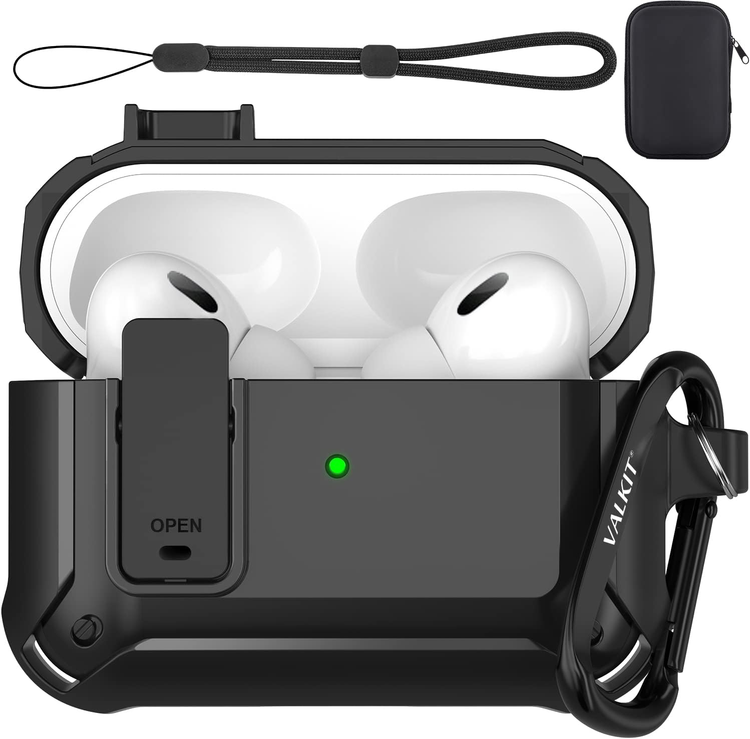 【楽天市場】Valkit Airpods Pro 第2世代対応 ケース カバー ロック付き ミリタリーアーマー AirPod Pro 2 ...