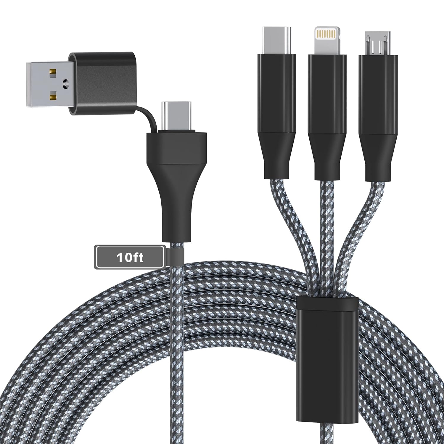 【楽天市場】Bawanfa USB C to Multi 3 in 1 充電ケーブル 3M/10Ft [Apple MFi 認定] USB A ...