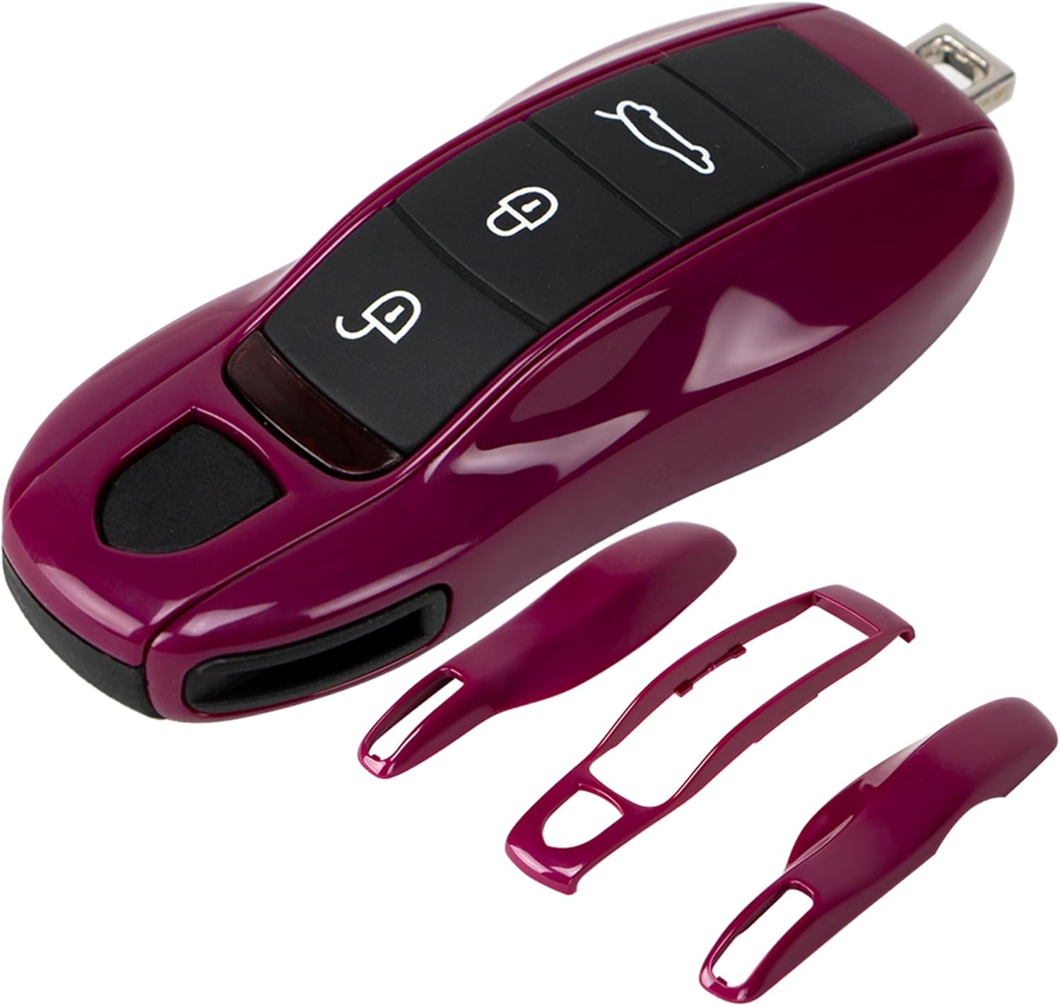 【楽天市場】AeroBon 3ピース ペイントキーカバー キーフォブシェルカバー ポルシェキーシェル対応 キーシェル交換用 MK1 ルビー ...