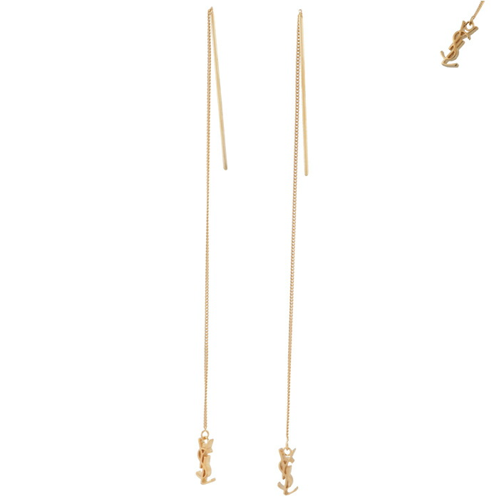 【楽天市場】サンローラン パリ SAINT LAURENT PARIS ピアス ロングスレッダー チェーン オピウム カサンドラロゴ ...