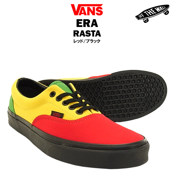 【楽天市場】バンズ エラ ラスタ レッド/ブラック (VANS ERA RASTA LIFE STYLE ライフスタイル スニーカー シューズ ...