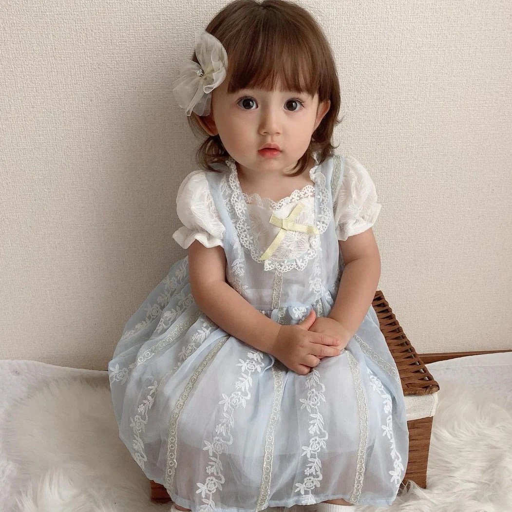 【楽天市場】ブルーレースワンピース 80～130cm ベビー キッズ 女の子：Amber mimi楽天市場店