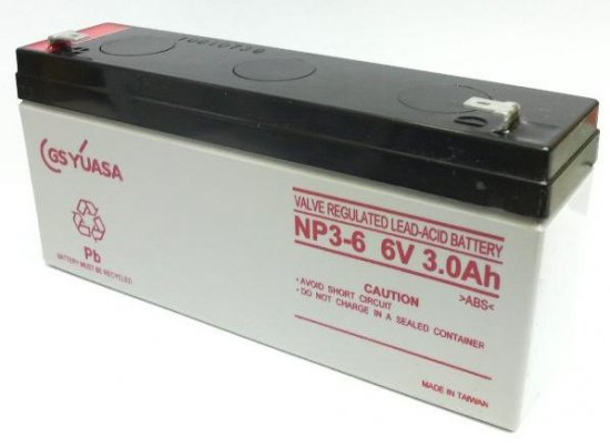 【楽天市場】NP3-6 GS ユアサ 小形制御弁式鉛蓄電池 ジーエスユアサ NPシリーズ バッテリー 6V / UPS / 無停電電源 ...