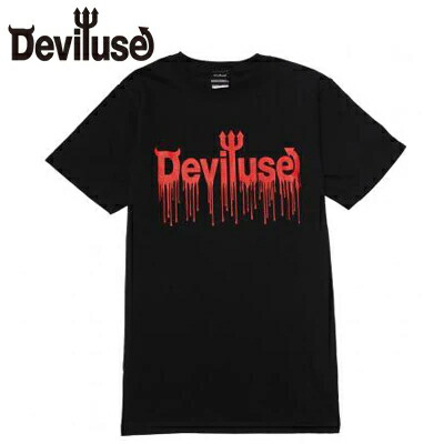 【楽天市場】Deviluse Logo Blood Tシャツ ブラック/レッド 半袖 黒/赤 T-shirts Black/Red デビルユース：Atomicdope アトミックドープ