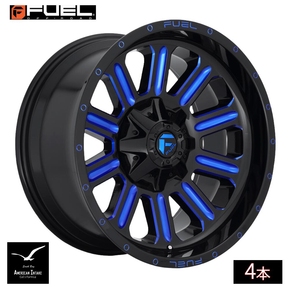 【楽天市場】Fuel Off Road フューエルオフロード ホイール D646 HARDLINE | GLOSS BLACK BLUE ...