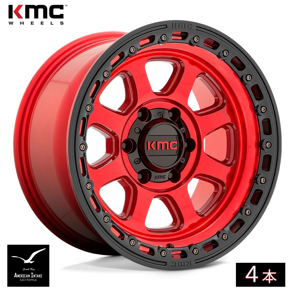 【楽天市場】KMC ホイール KM548 CHASE | CANDY RED W/ BLACK LIP ( 4本 )：American-Intake
