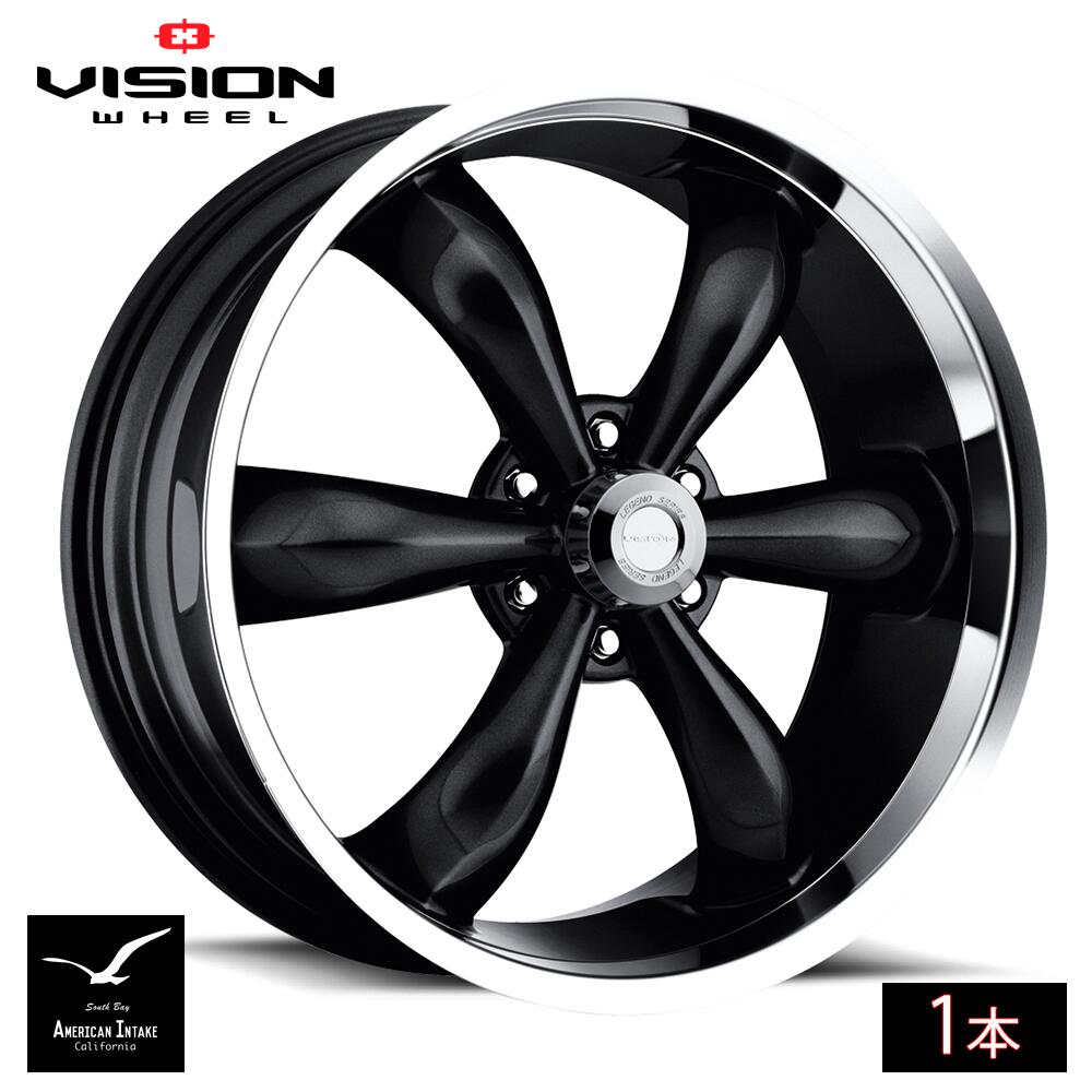 【楽天市場】Vision Wheel ビジョンホイール 142 Legend 6 | Gloss Black Machined Lip ( 1 ...