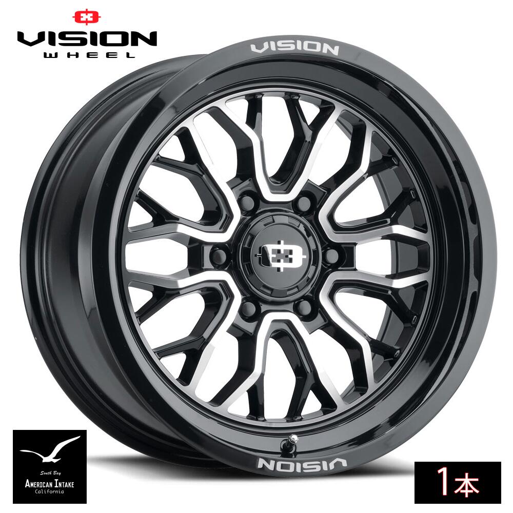 【楽天市場】Vision Wheel ビジョンホイール 402 Riot | Gloss Black Machined Face ( 1本 ...