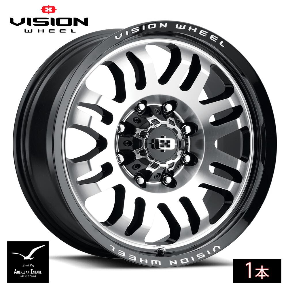 【楽天市場】Vision Wheel ビジョンホイール 409 Inferno | Gloss Black Machined Face ( 1 ...