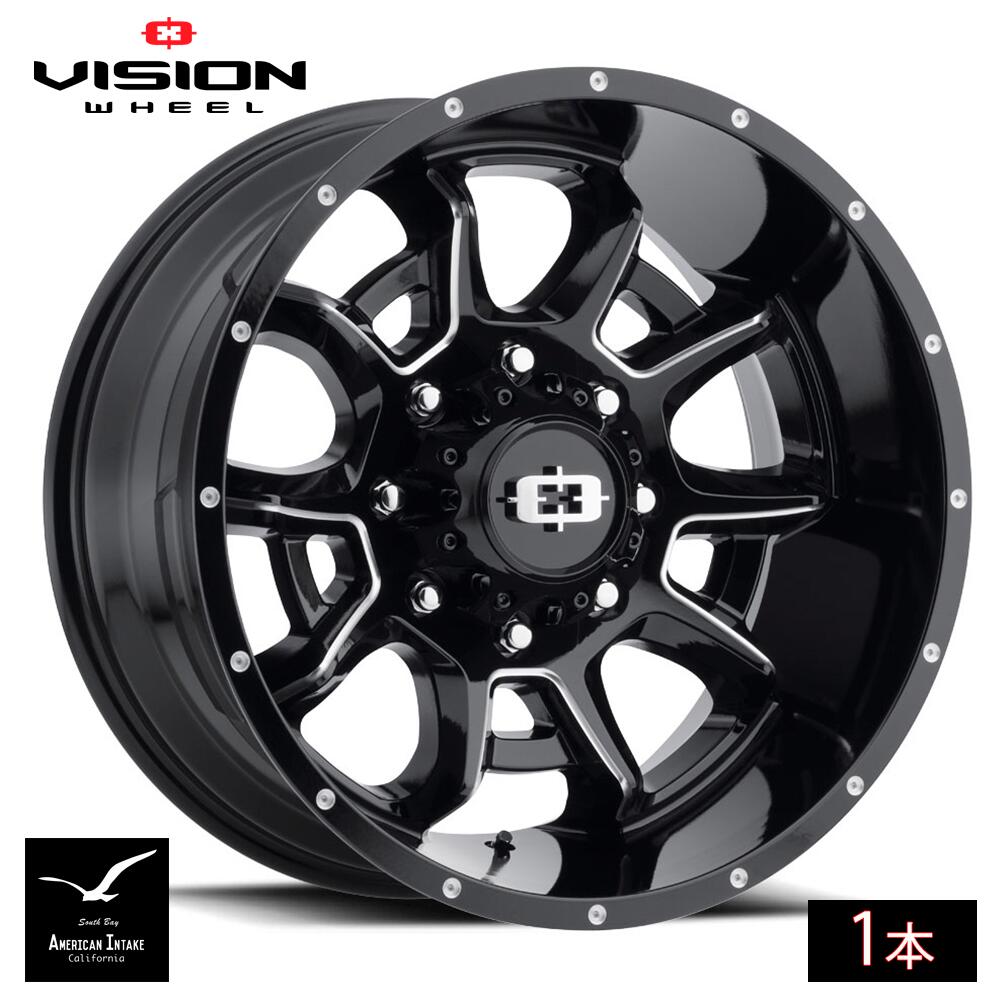【楽天市場】Vision Wheel ビジョンホイール 415 Bomb | Gloss Black Milled Spoke ( 1本 ...