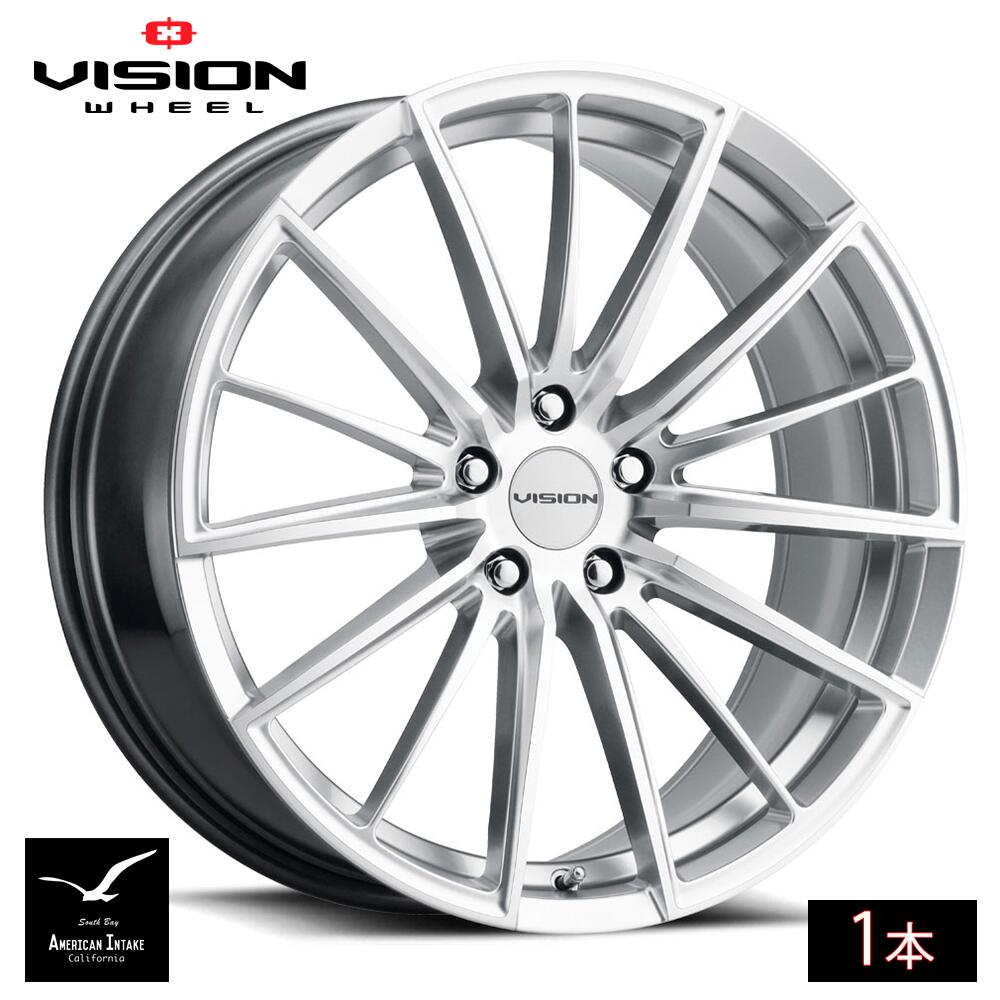 【楽天市場】Vision Wheel ビジョンホイール 473 Axis | Hyper Silver Machined Face ( 1本 ...