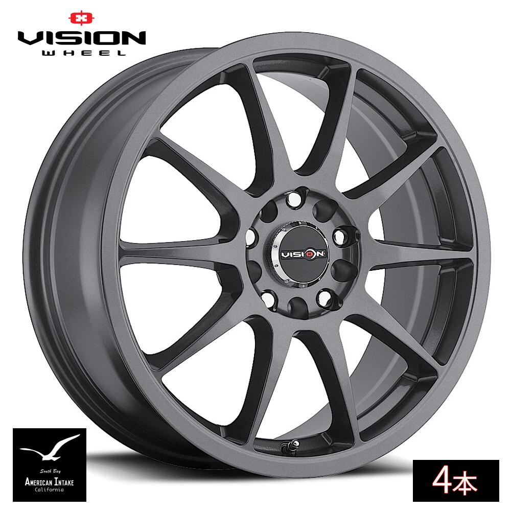 【楽天市場】Vision Wheel ビジョンホイール 425 Bane | Gunmetal ( 4本 )：American-Intake