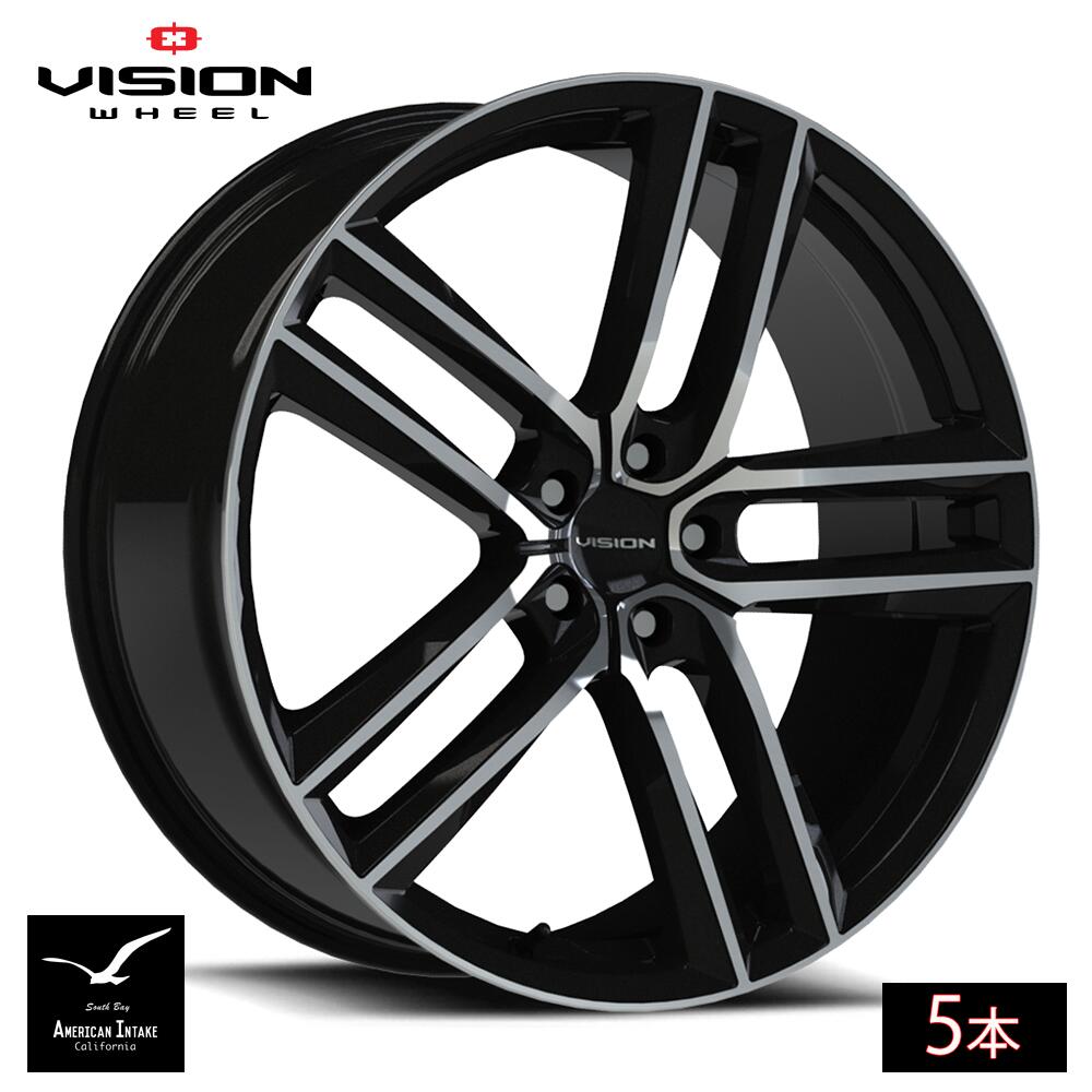 【楽天市場】Vision Wheel ビジョンホイール 475 Clutch | Gloss Black Machined Face ( 5本 ...