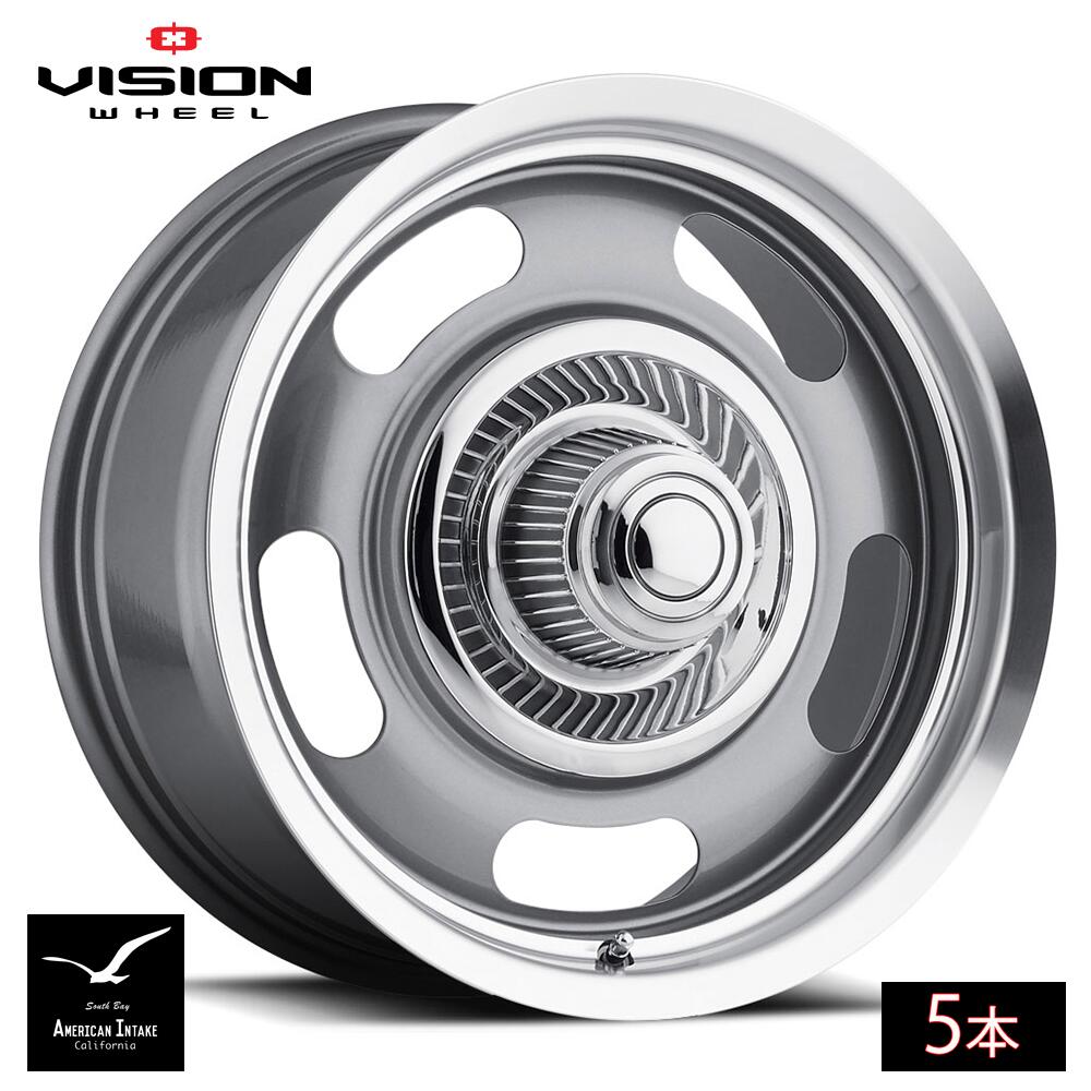 【楽天市場】Vision Wheel ビジョンホイール 55 Rally Aluminum | Gunmetal Machined Lip ...
