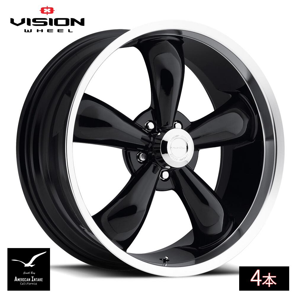 【楽天市場】Vision Wheel ビジョンホイール 142 Legend 5 | Gloss Black Machined Lip ( 4 ...