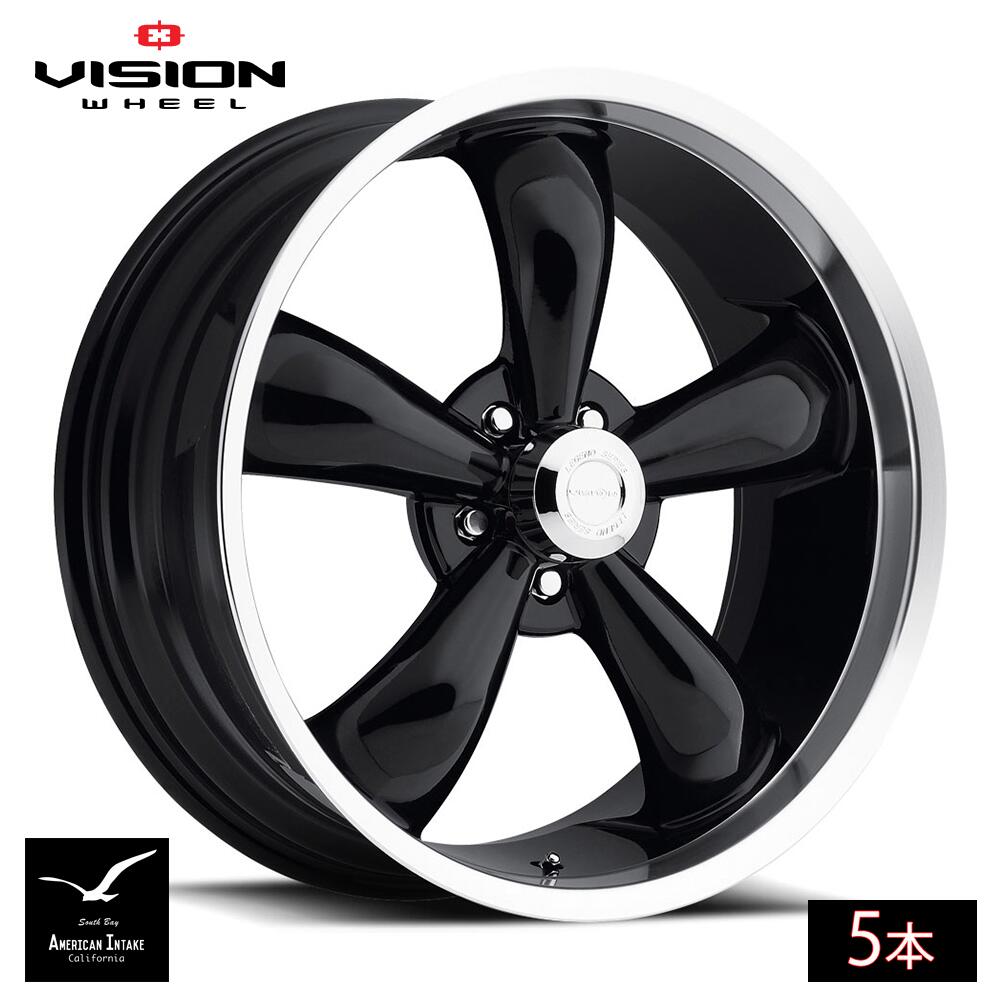【楽天市場】Vision Wheel ビジョンホイール 142 Legend 5 | Gloss Black Machined Lip ( 5 ...