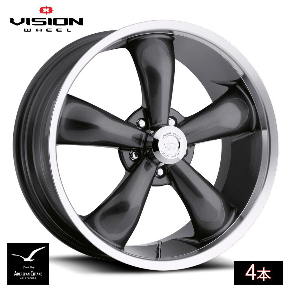 【楽天市場】Vision Wheel ビジョンホイール 142 Legend 5 | Gunmetal Machined Lip ( 4本 ...