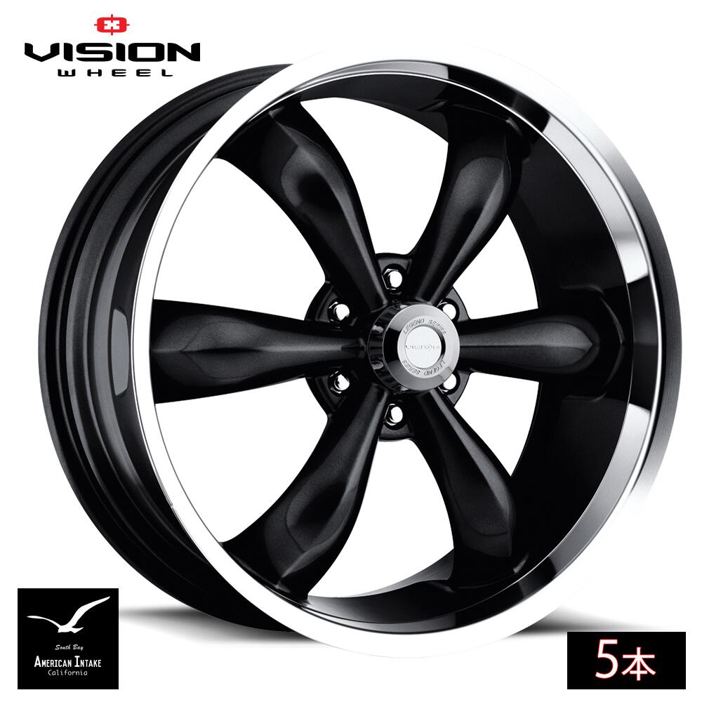 【楽天市場】Vision Wheel ビジョンホイール 142 Legend 6 | Gloss Black Machined Lip ( 5 ...