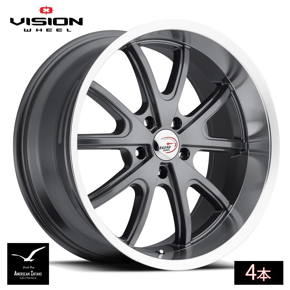 【楽天市場】Vision Wheel ビジョンホイール 143 Torque | Gunmetal Machined Lip ( 4本 ...