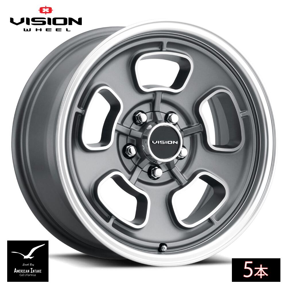 【楽天市場】Vision Wheel ビジョンホイール 148 Shift | Satin Grey Machined Face/Lip ...