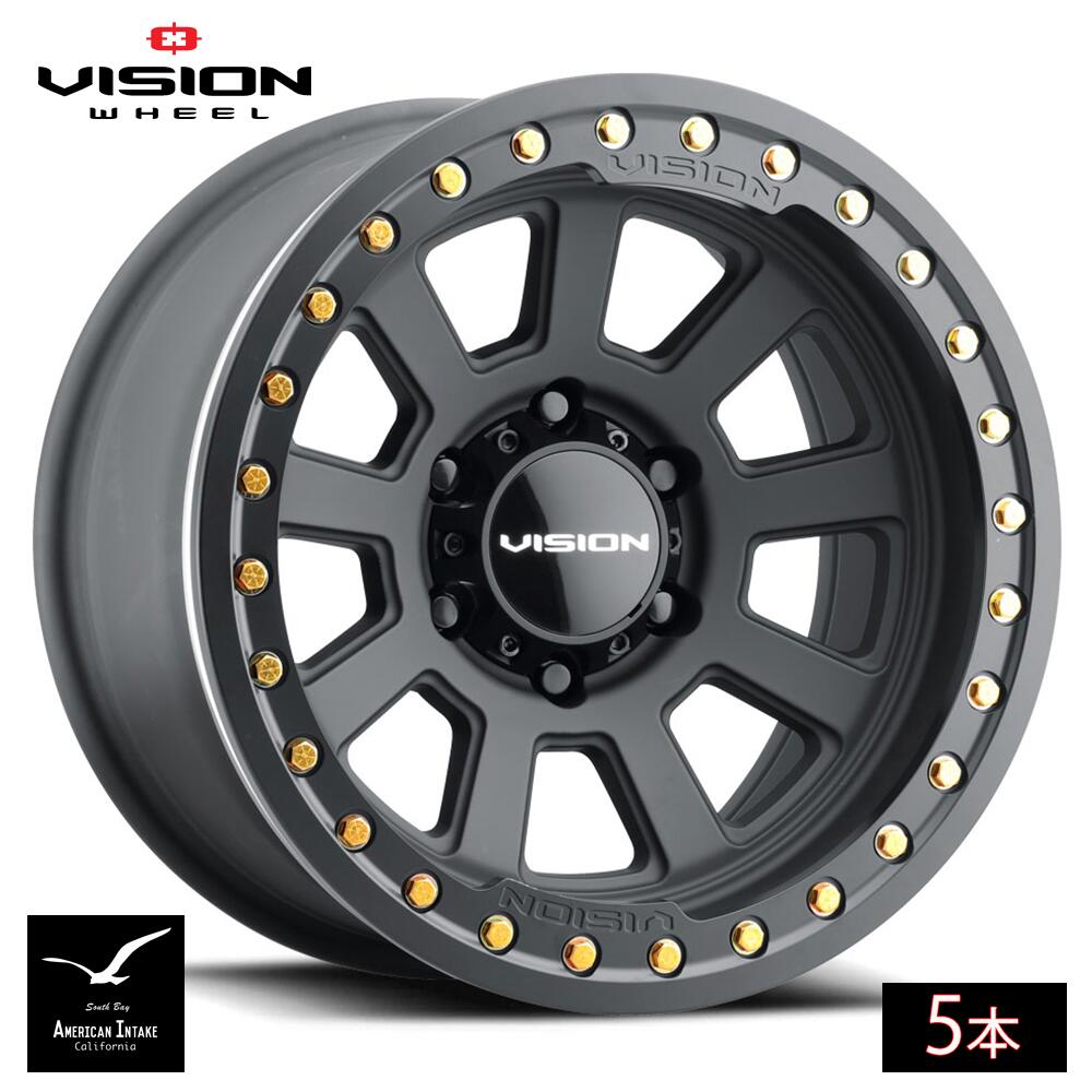 【楽天市場】Vision Wheel ビジョンホイール 350 Ojos Beadlock | Satin Black ( 5本 ...