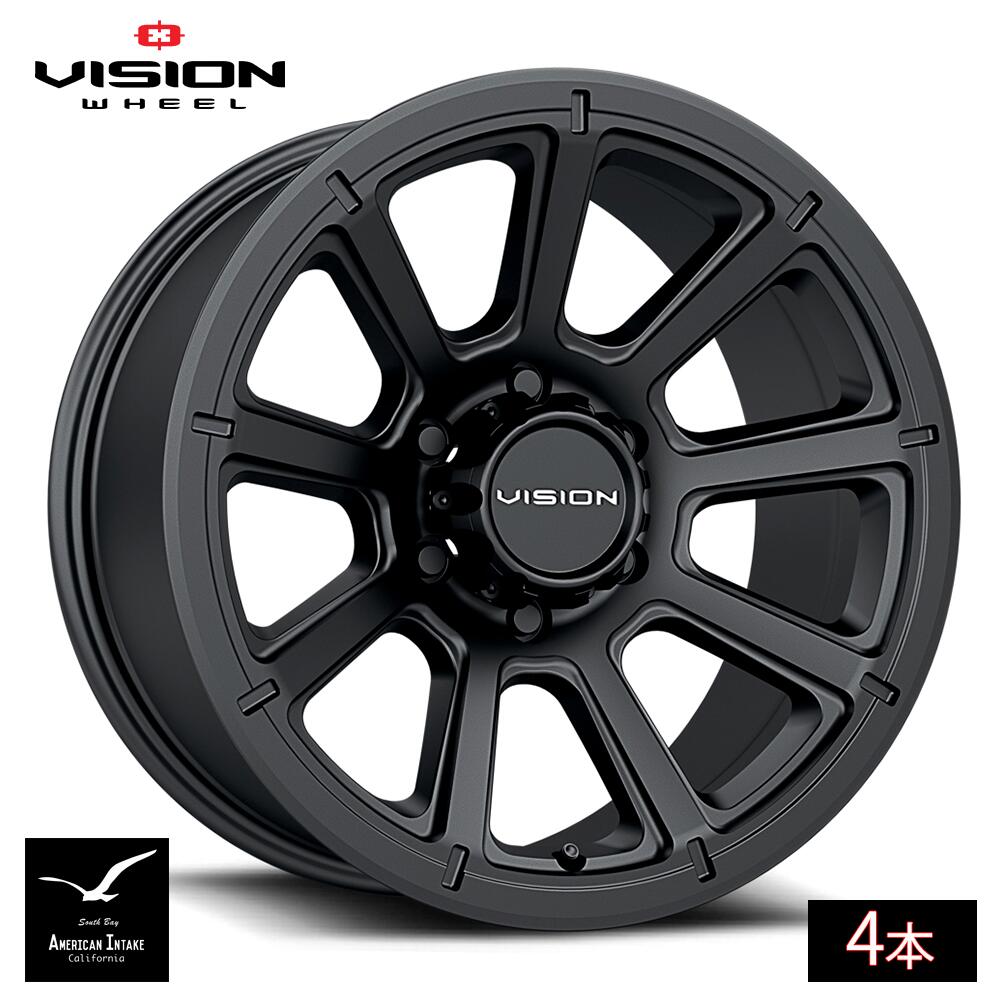【楽天市場】Vision Wheel ビジョンホイール 353 Turbine | Matte Black ( 4本 )：American ...