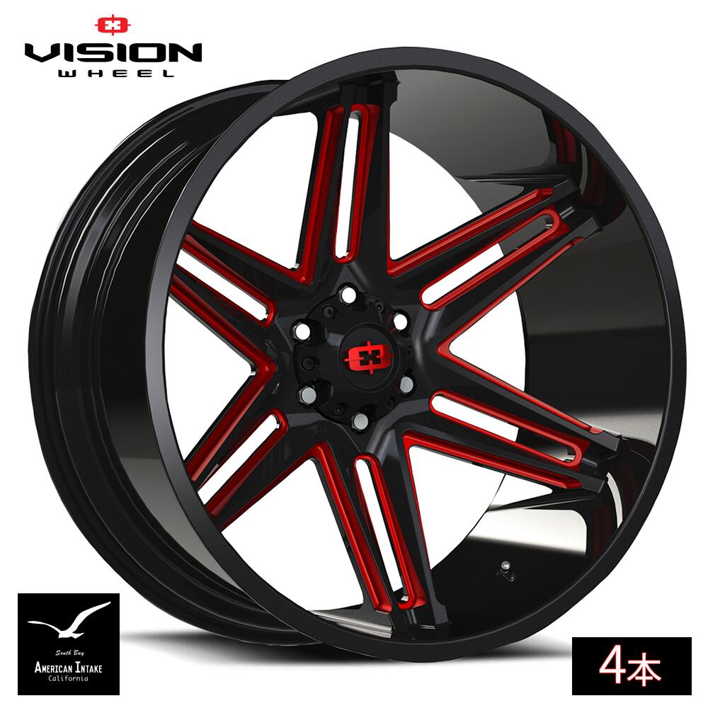 【楽天市場】Vision Wheel ビジョンホイール 363 Razor | Gloss Black Milled Spoke with ...