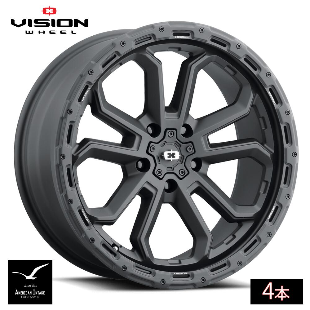 【楽天市場】Vision Wheel ビジョンホイール 405 Korupt | Satin Black ( 4本 )：American-Intake