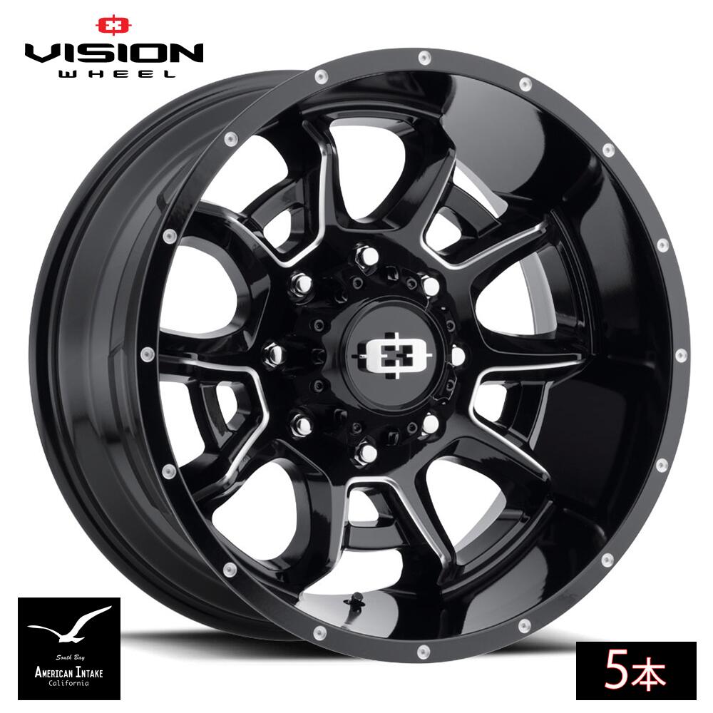 【楽天市場】Vision Wheel ビジョンホイール 415 Bomb | Gloss Black Milled Spoke ( 5本 ...