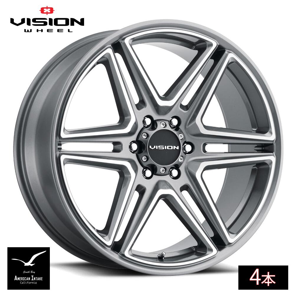 【楽天市場】Vision Wheel ビジョンホイール 476 Wedge | Gunmetal Machined Face ( 4本 ...
