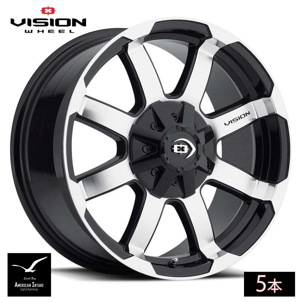 【楽天市場】Vision Wheel ビジョンホイール 413 Valor | Gloss Black Machined Face ( 5本 ...