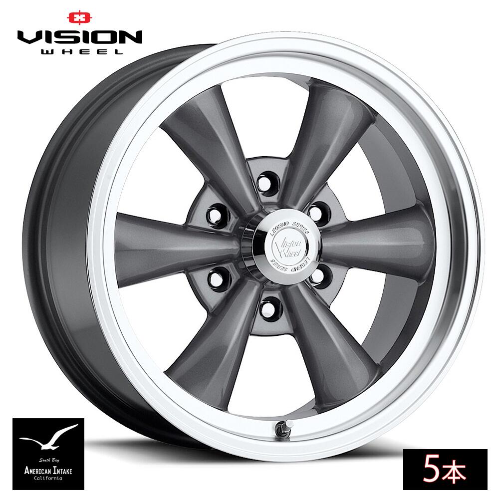 【楽天市場】Vision Wheel ビジョンホイール 141 Legend 6 | Gunmetal Machined Lip ( 5本 ...