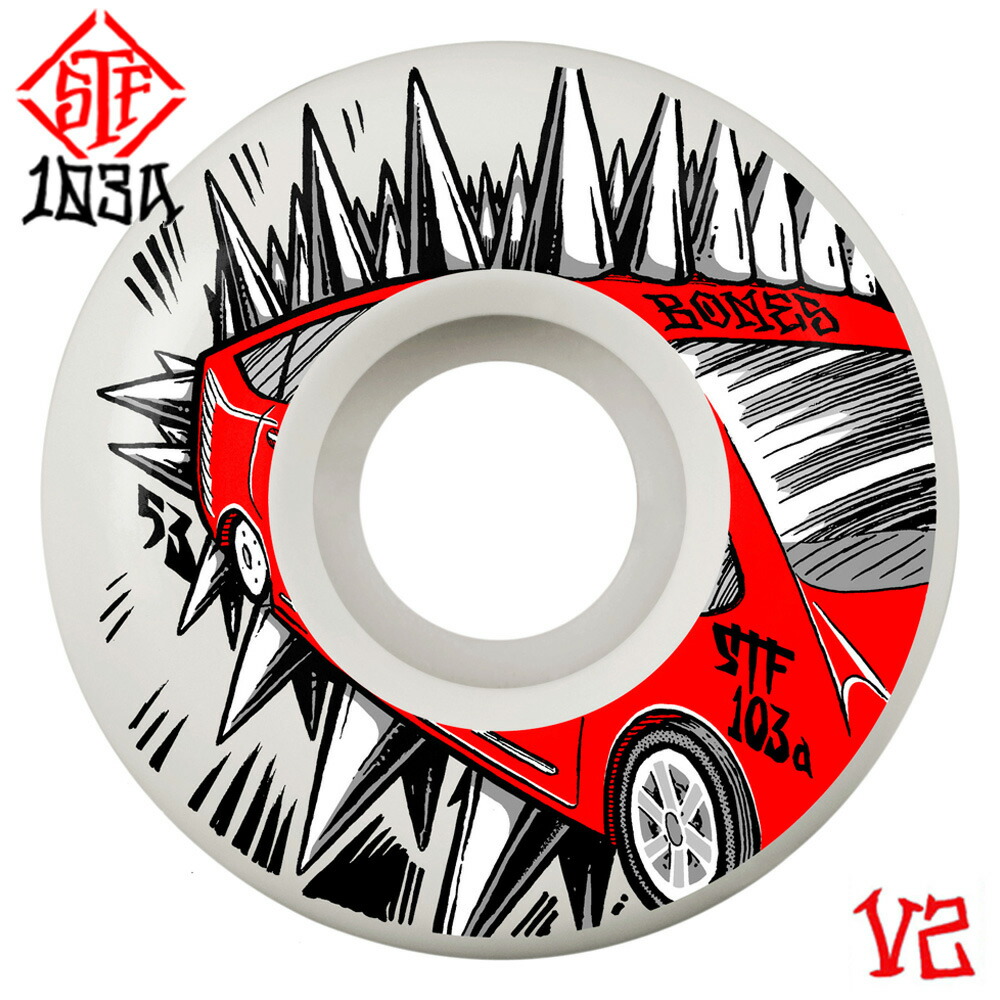 【楽天市場】ボーンズ ウィール BONES WHEELS53mm STF JUDAS PRIUS V2 LOCKS 103A WHEELS ...
