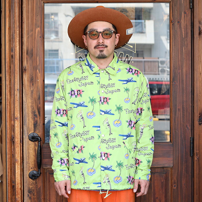 【楽天市場】The Stylist Japan ザスタイリストジャパン / 「ALOHA COACH JACKET / GREEN」アロハ柄 ...