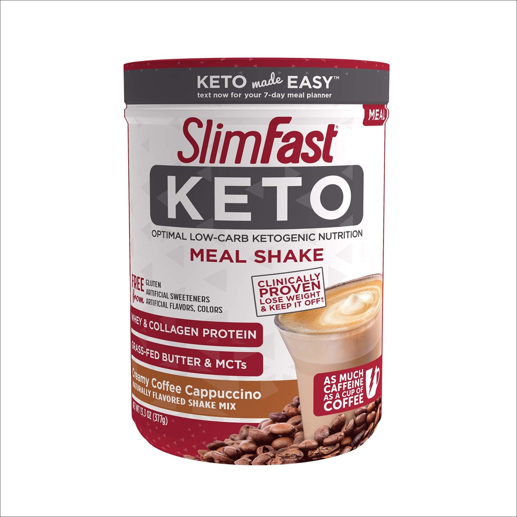 【楽天市場】SlimFast Keto Meal Shake Powder [Creamy Coffee Cappuccino] 13.3oz ...