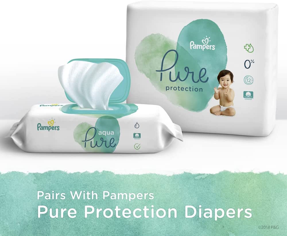 【楽天市場】Pampers Aqua Pure Baby Diaper Wipes, 6 Packs, 336 Count / パンパース お ...