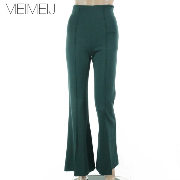 【楽天市場】80%OFF 新品 メイメイジェイ MEIMEI J パンツ 36 EPT915 XSサイズ グリーン レディース スリット入り ...