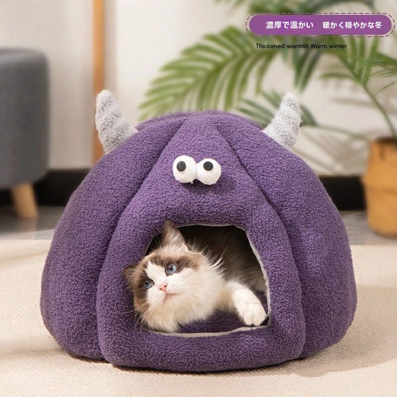 【楽天市場】【冬のペットベッド】猫ベッド 犬ベッド 防寒 保温 ハウス型 密閉デザイン 四季利用可能 ペット用品：ソファカバー専門店AMISTAD