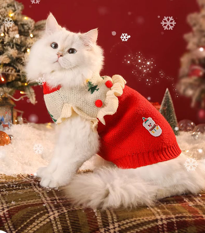 【楽天市場】かわいい ペット服 セーター クリスマス 犬服 ニット お正月 猫の服 毛糸 秋冬用 防寒 暖かい ドッグウエア ジャンバー ...